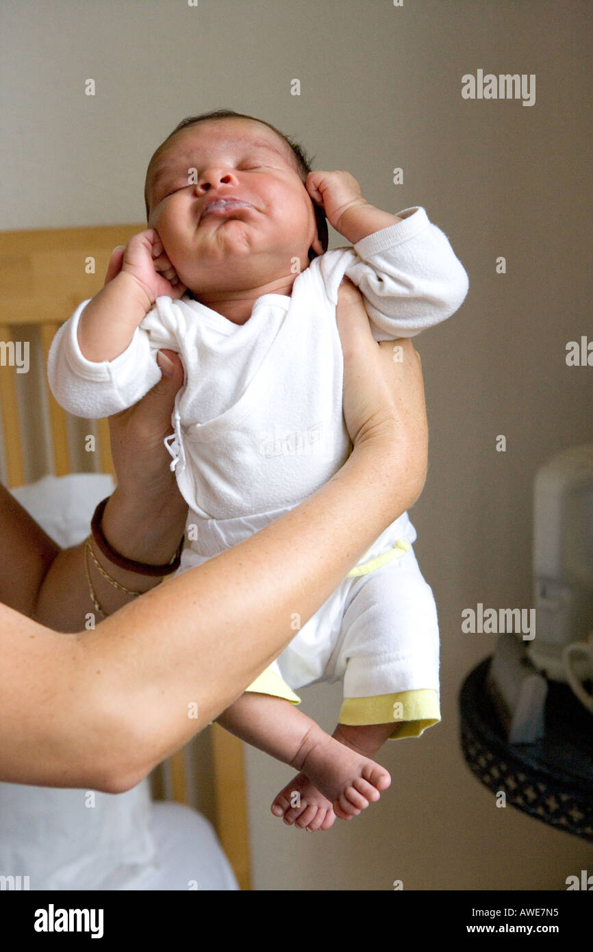 Baby is stretching herself Stock Photo - Alamy