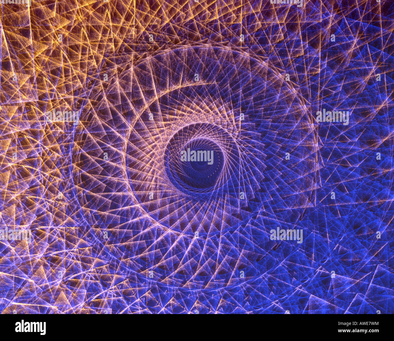 Yellow, blue, pattern, spiral, infinite, design, pattern, texture ...