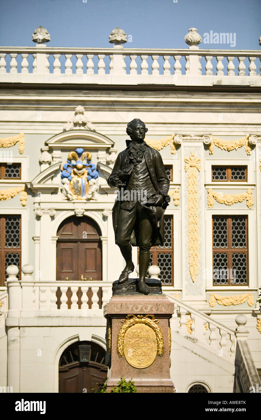 Goethe Statue in Leipzig Germany Saxony Europe model person outdoors ...