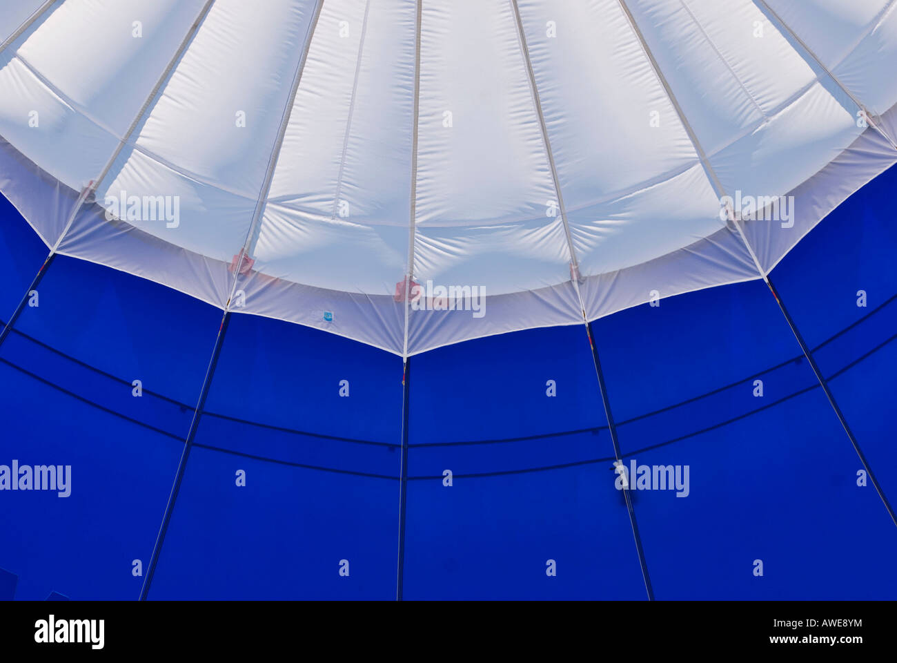 Interior view of a hot air balloon, envelope Stock Photo - Alamy