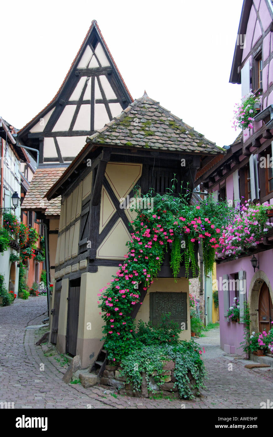 "half-timbered houses, Equisheim Stock Photo - Alamy