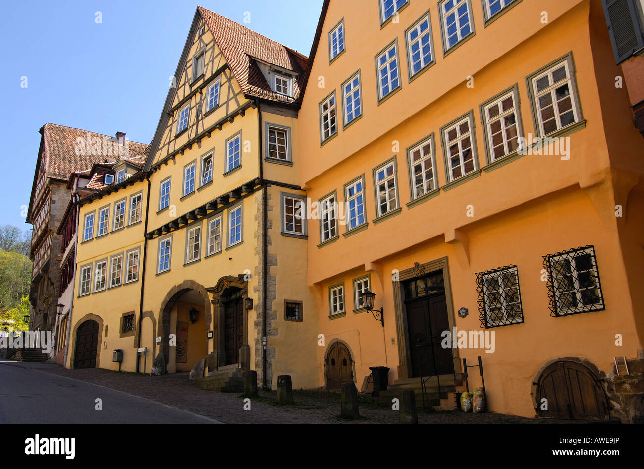 Architectural monuments Bonhoeffer-Haus, Loechnerhaus, Schwaebisch Hall ...