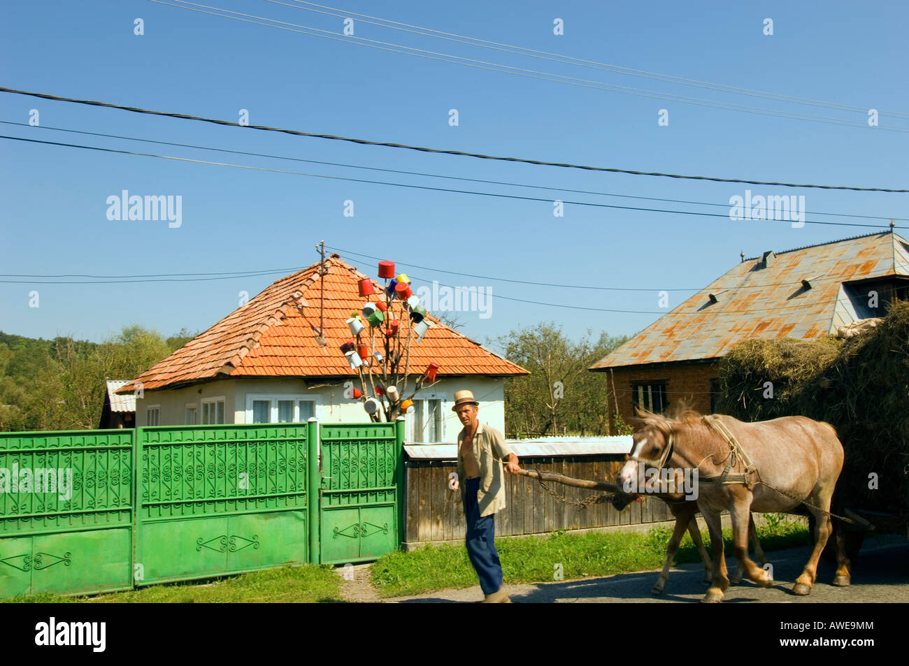 Europe Romania Maramures village in Mara valley Maramures style design ...