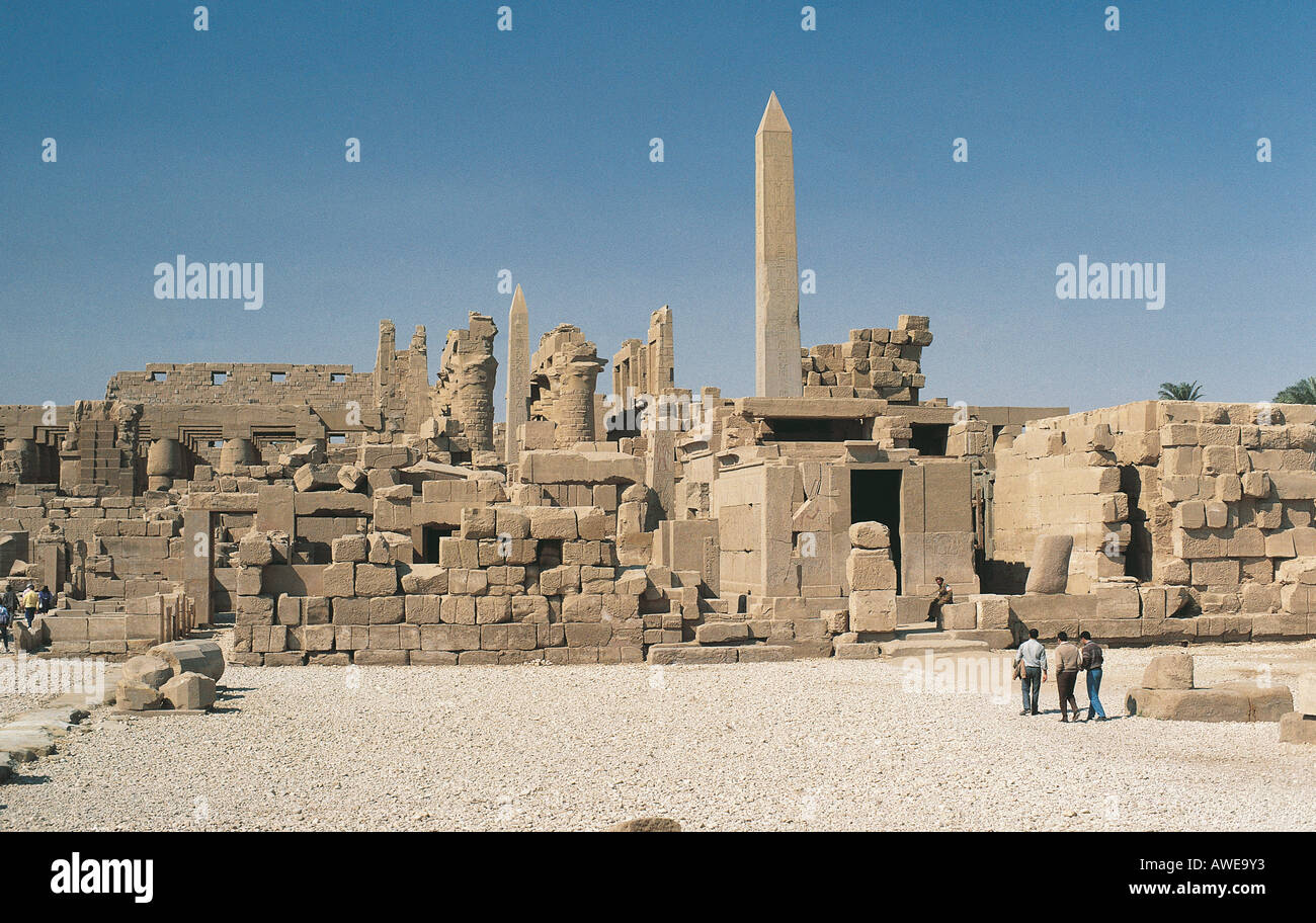 Part of the Temple of Karnak near Luxor on the east bank of the river ...