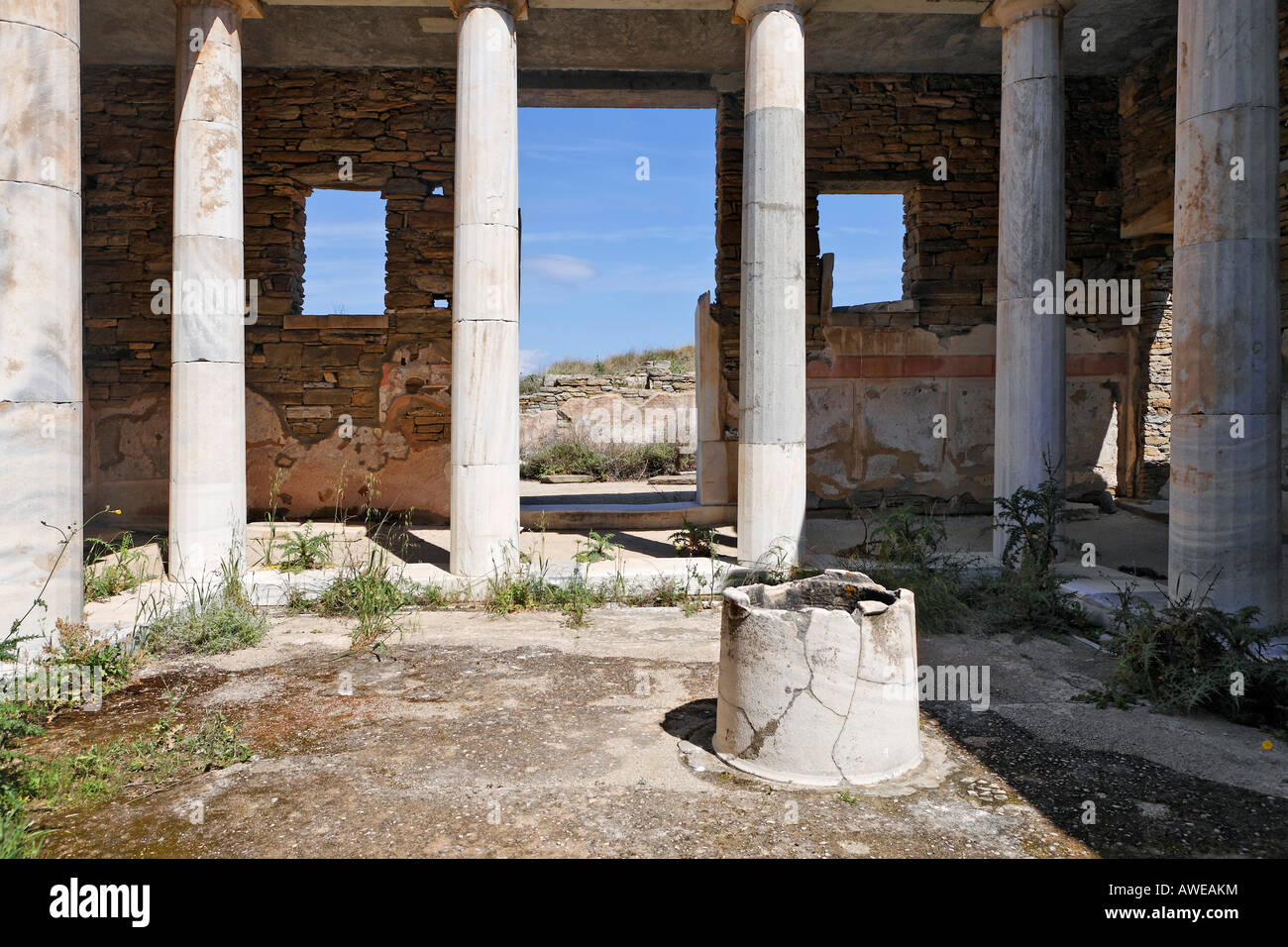 House of Hermes, Delos, Greece Stock Photo - Alamy