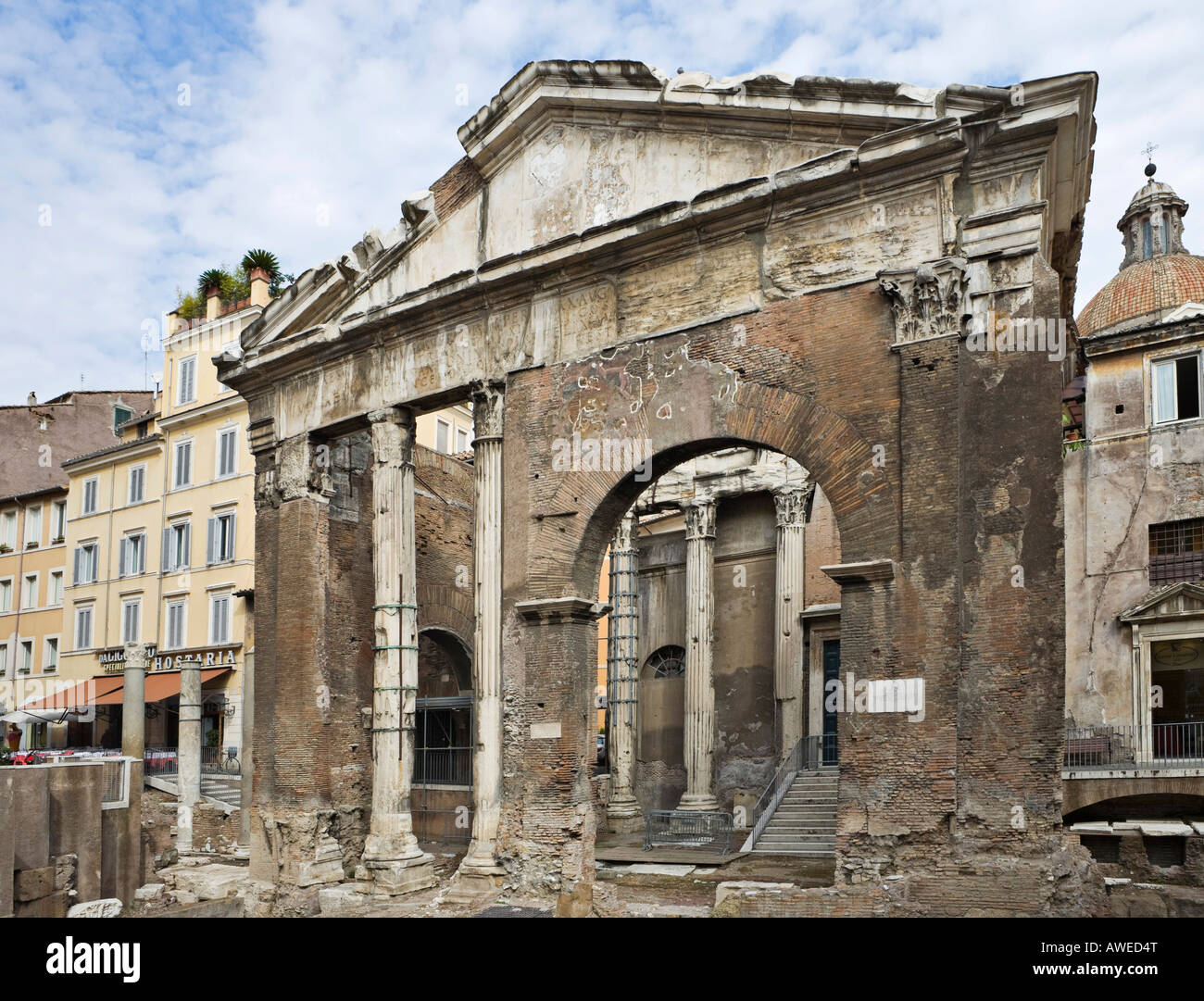 Portico of Octavia (Porticus Octaviae) in front of Sant'Angelo in ...