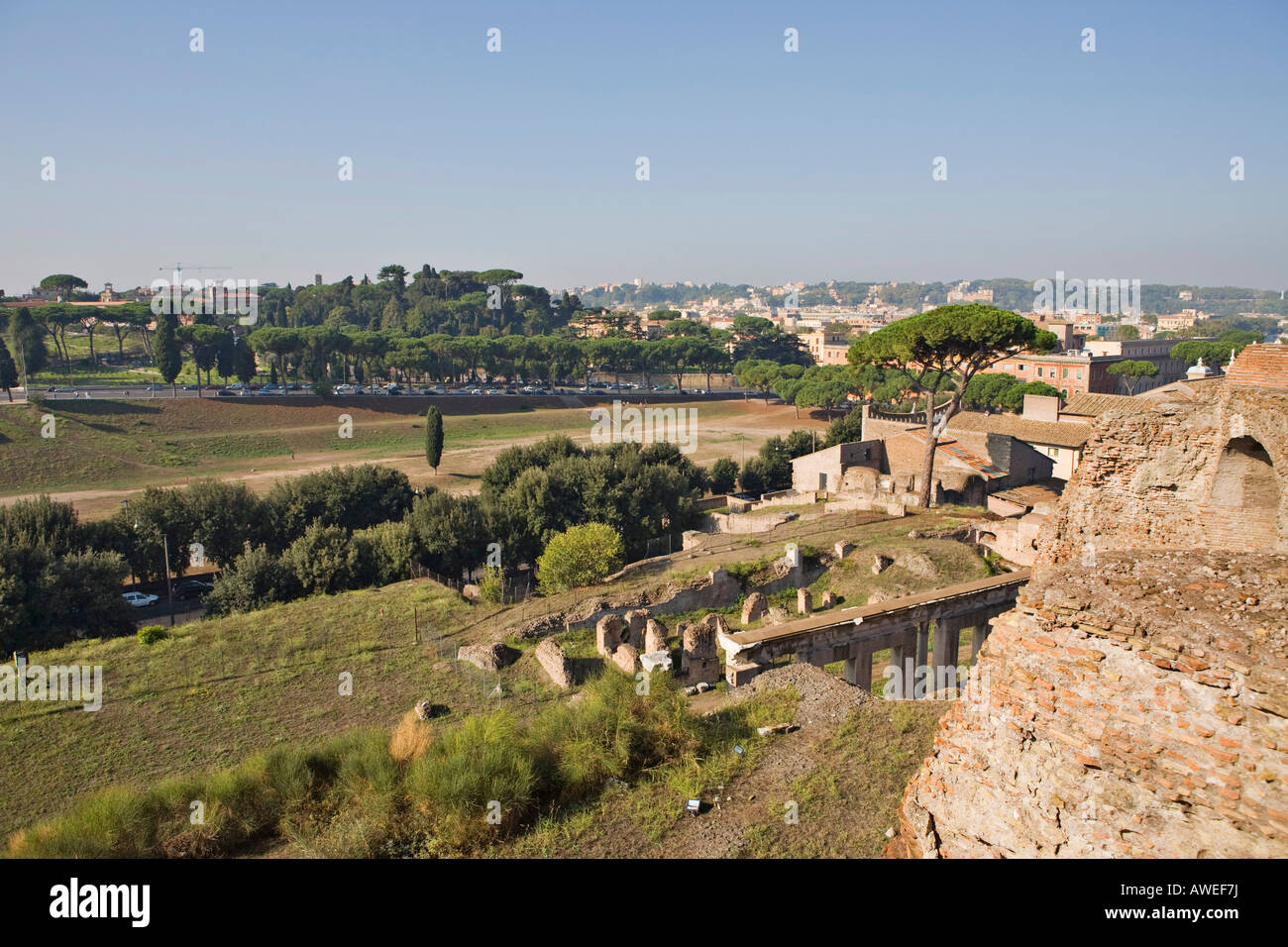 Circus Maximus seen from Palatine Hill, Rome, Italy, Europe Stock Photo ...
