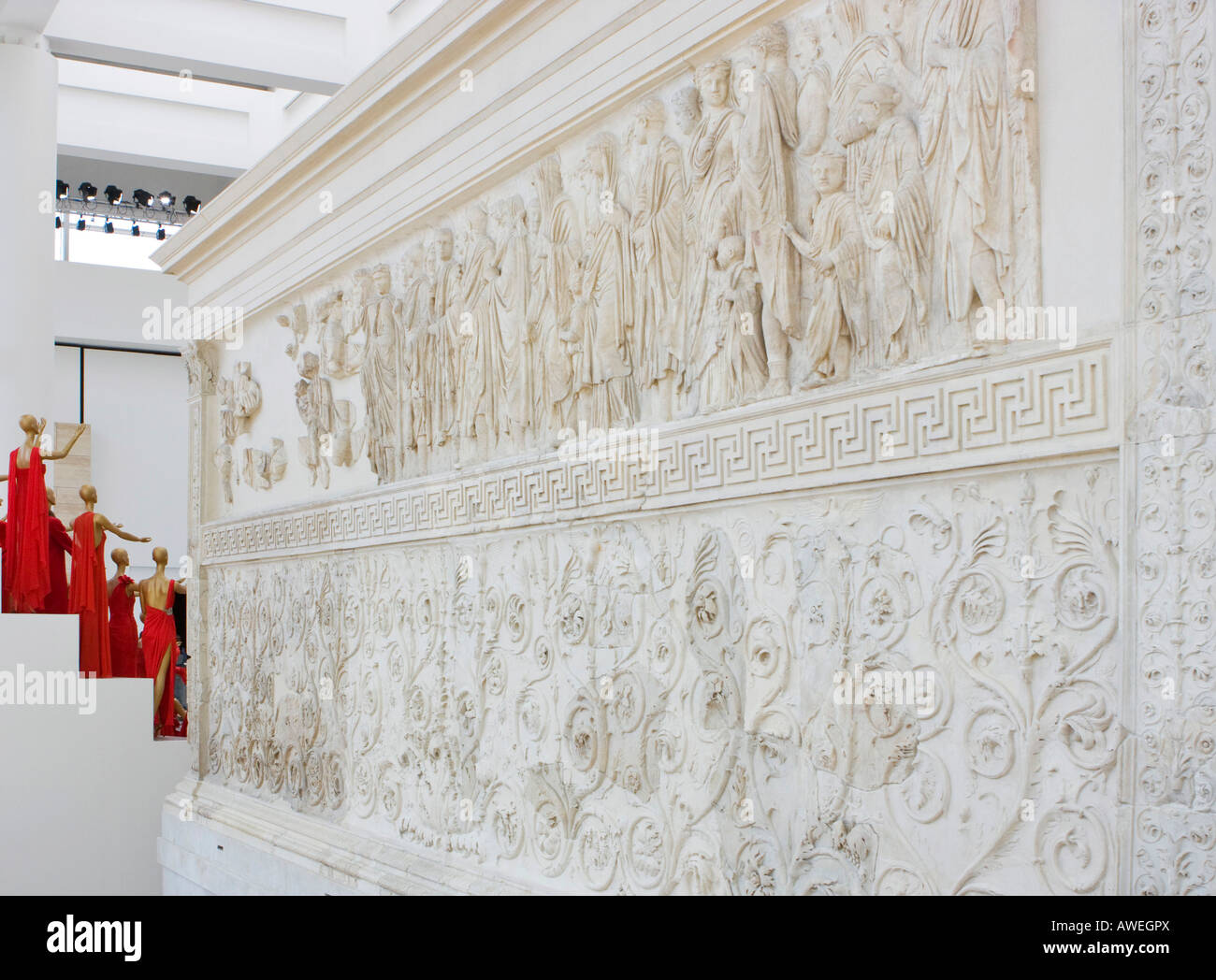 Relief depicting the Emperor Augustus and his family making an offering ...