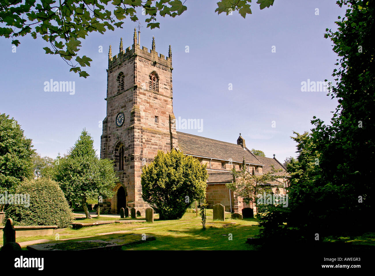 England Cheshire Prestbury St Peters Church Stock Photo - Alamy