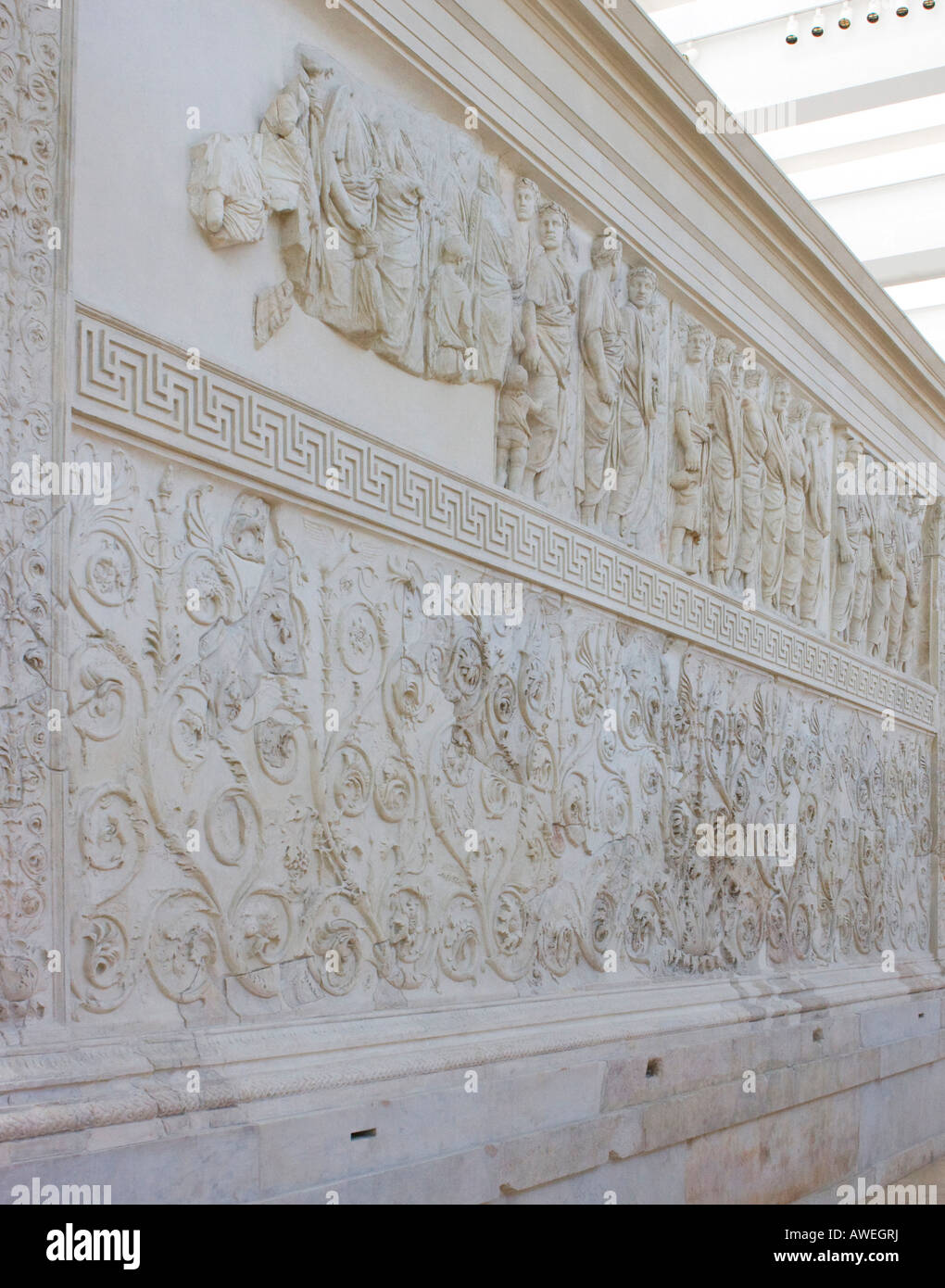 Relief depicting the Emperor Augustus and his family making an offering ...