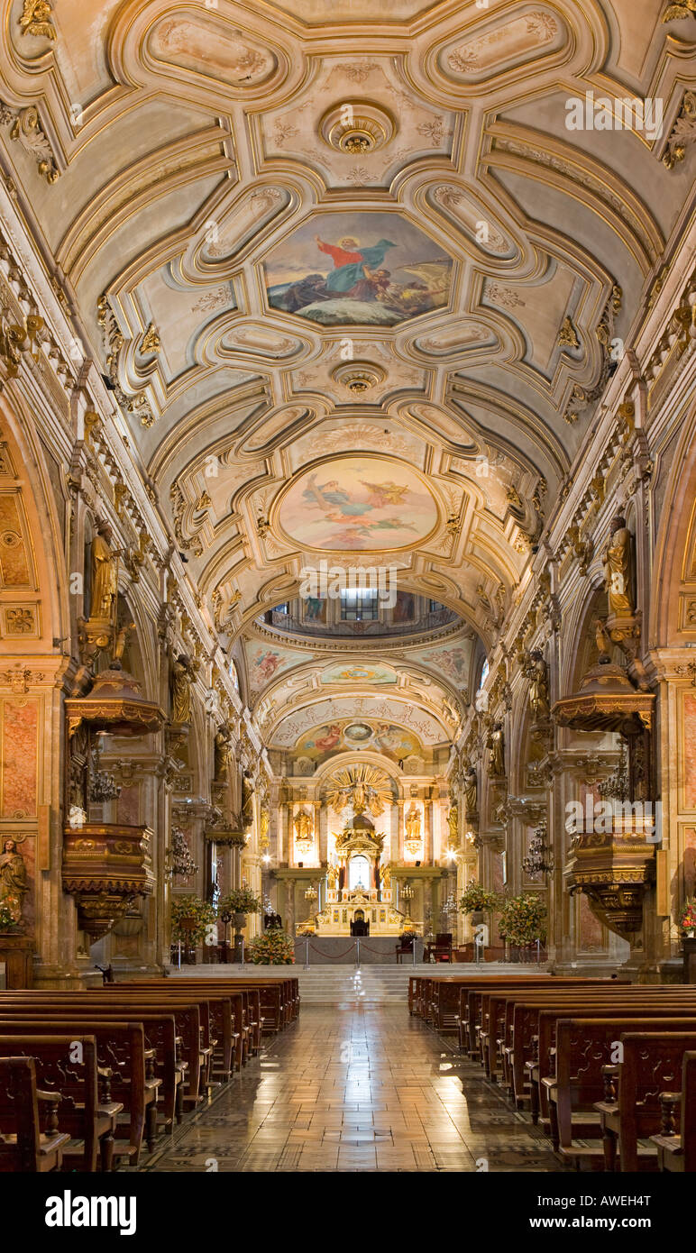 Cathedral interior, Santiago de Chile, Chile, South America Stock Photo ...