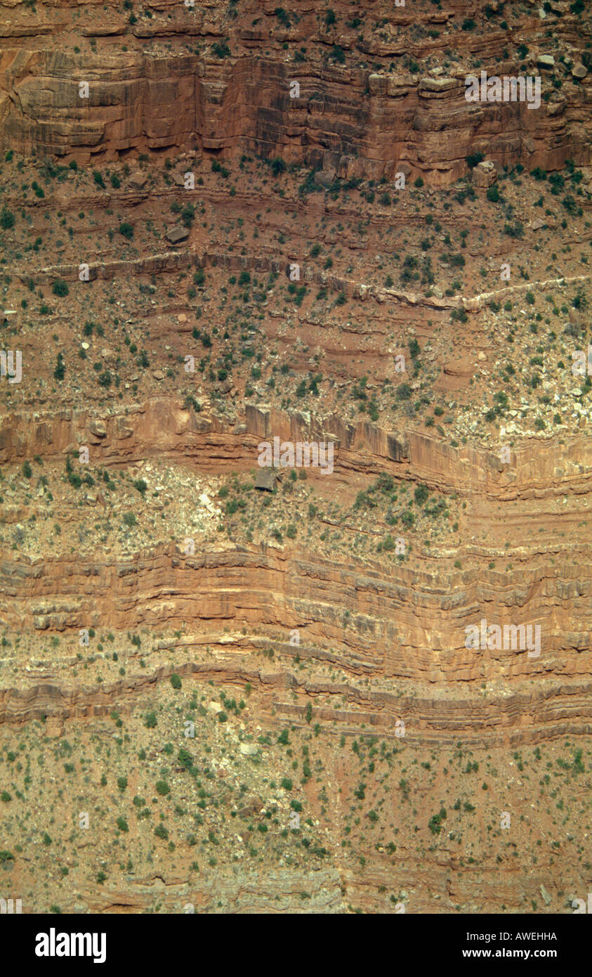 Grand Canyon - Arizona - USA Details of the rock strata Stock Photo - Alamy