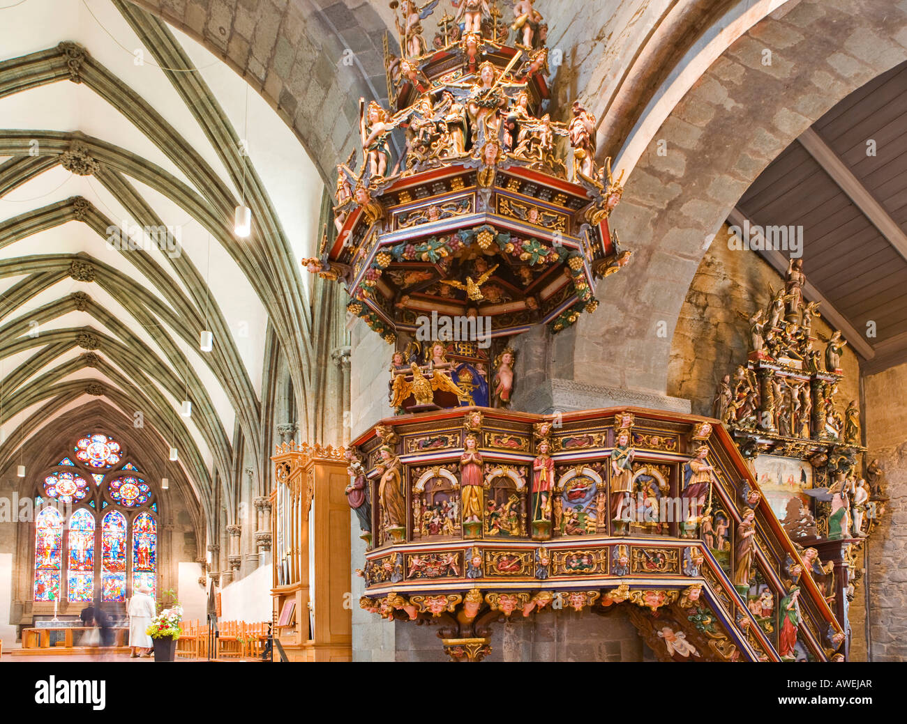 Baroque pulpit, St. Svithun Cathedral, Stavanger (European Capital of ...