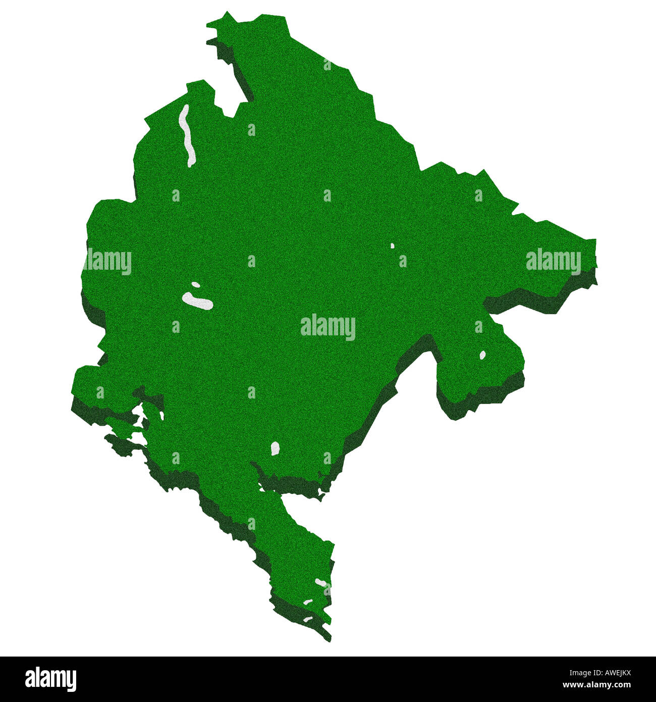 Outline map of Montenegro Stock Photo - Alamy