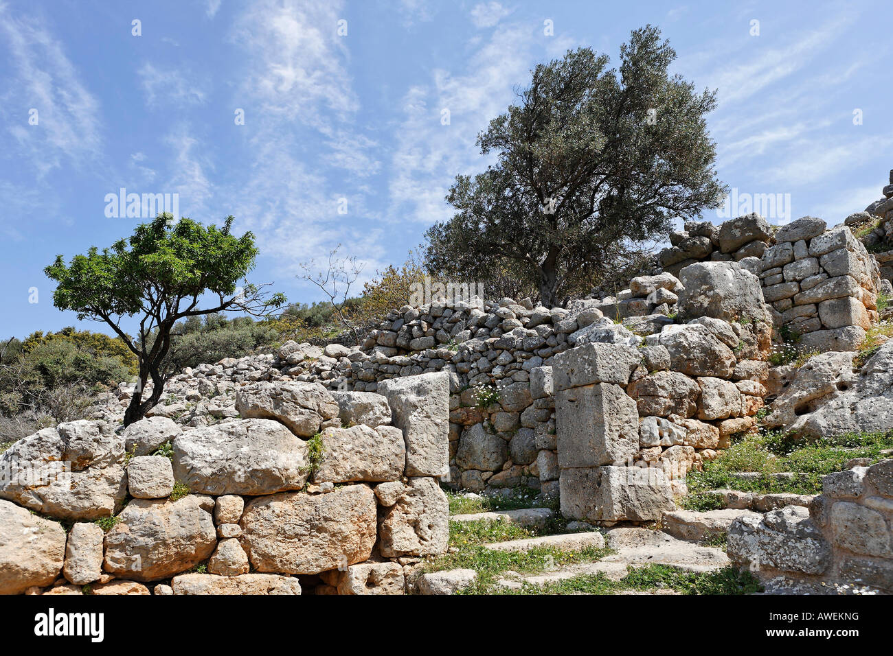 Ruins dating to the fifth century BC (Doric period), Lato, Crete ...