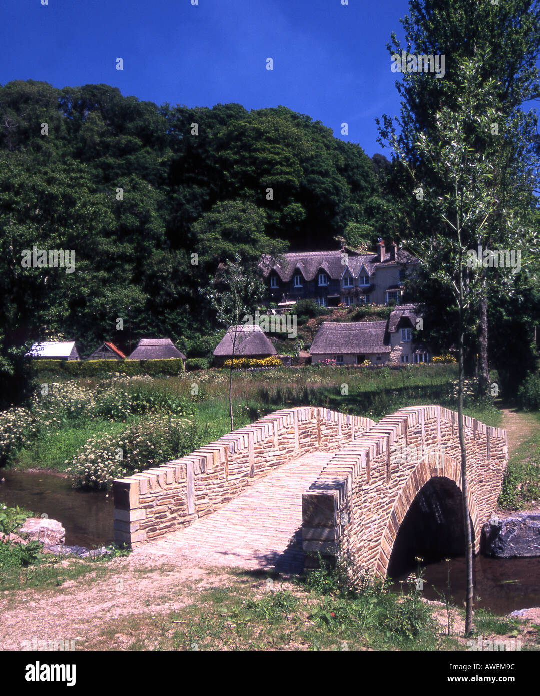 Bridge on the Southwest coast path at Blackpool, South Devon Stock ...