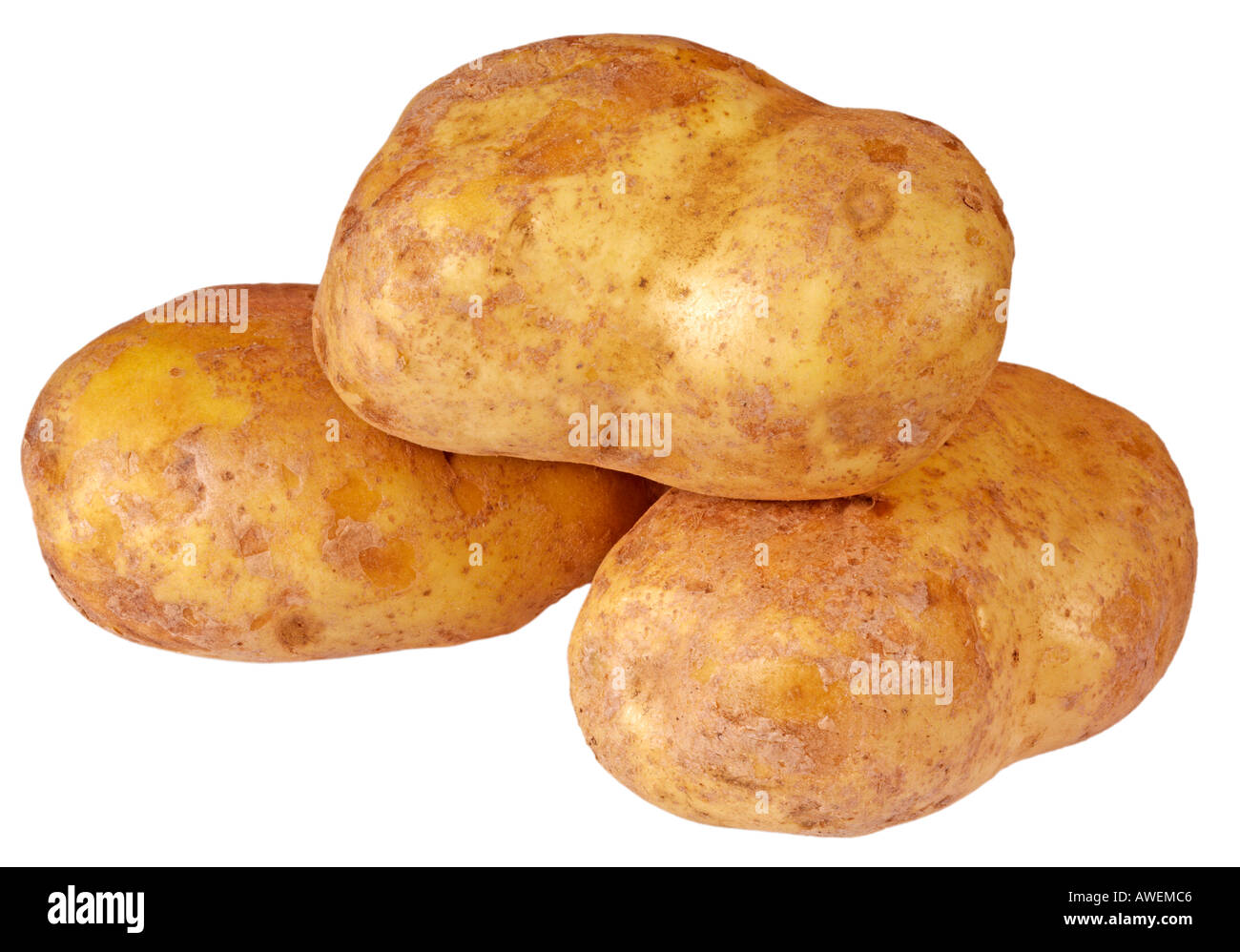 THREE POTATOES CUT OUT Stock Photo - Alamy