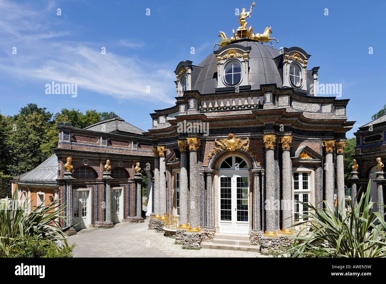 Sun Temple, New Castle, Hermitage, Bayreuth, Bavaria, Germany, Europe ...
