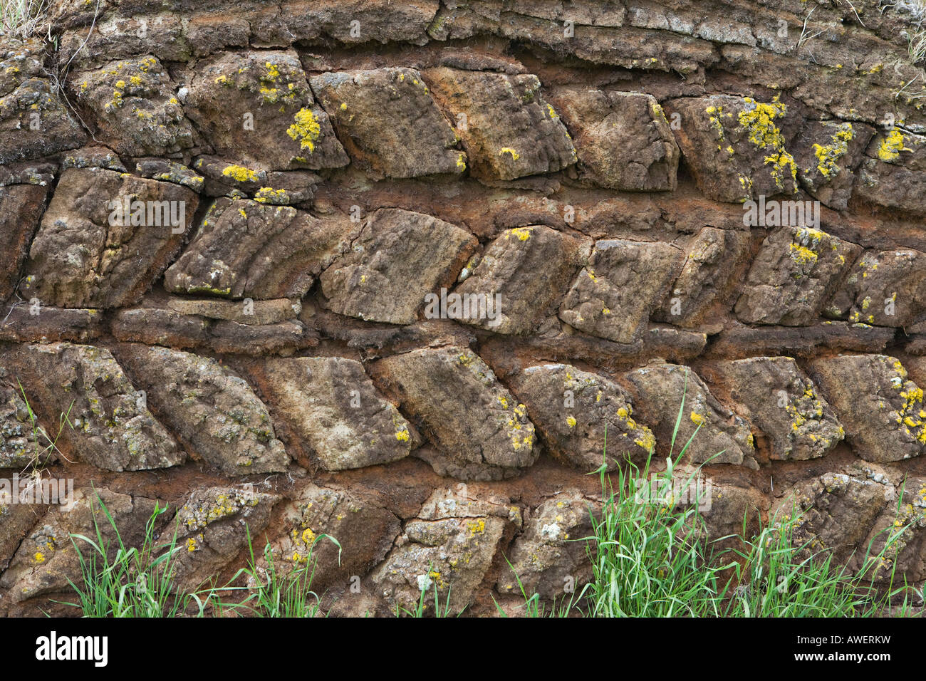 Peat-walled houses, Glaumbaer Farm Museum, northern Iceland, Iceland ...