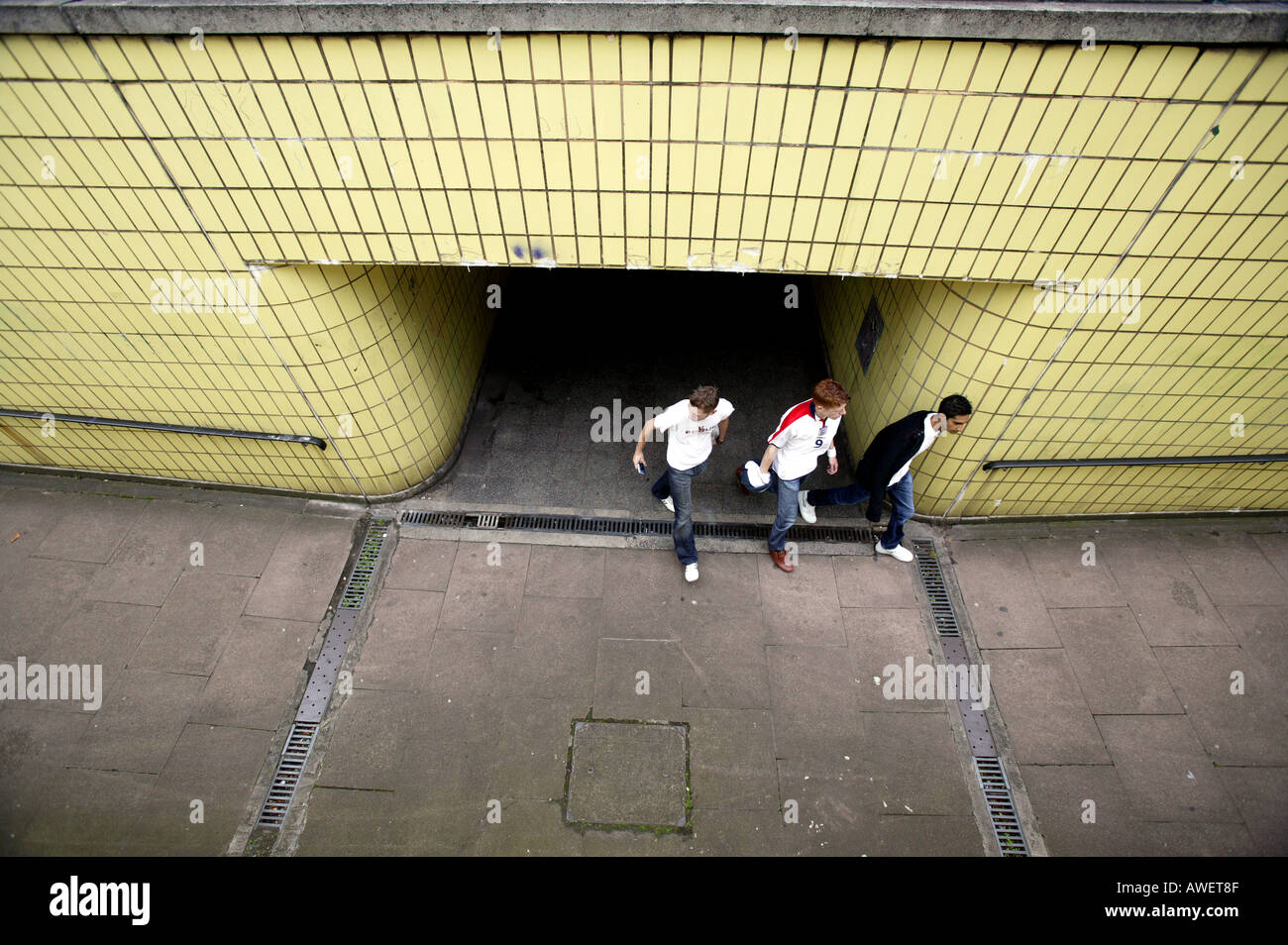 Youths in a subway at Yardley in Birmingham England UK Stock Photo - Alamy
