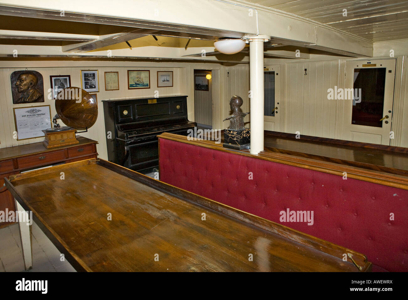 Cabin aboard Fram ship at Fram Museum on Bygdøy Peninsula, Oslo, Norway ...