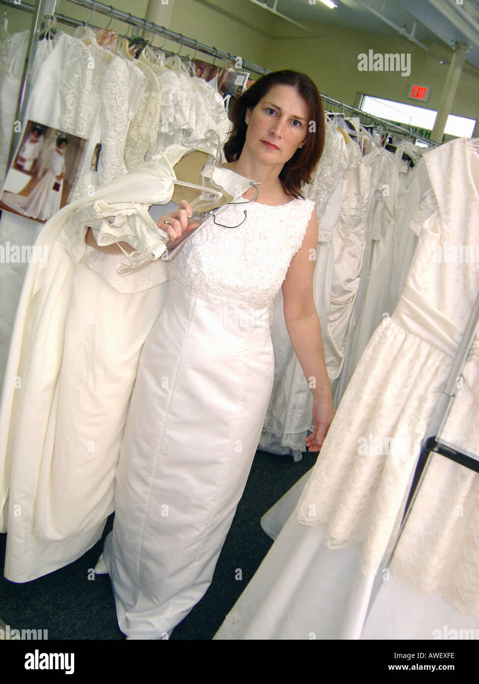 Selecting wedding dresses hi-res stock photography and images - Alamy
