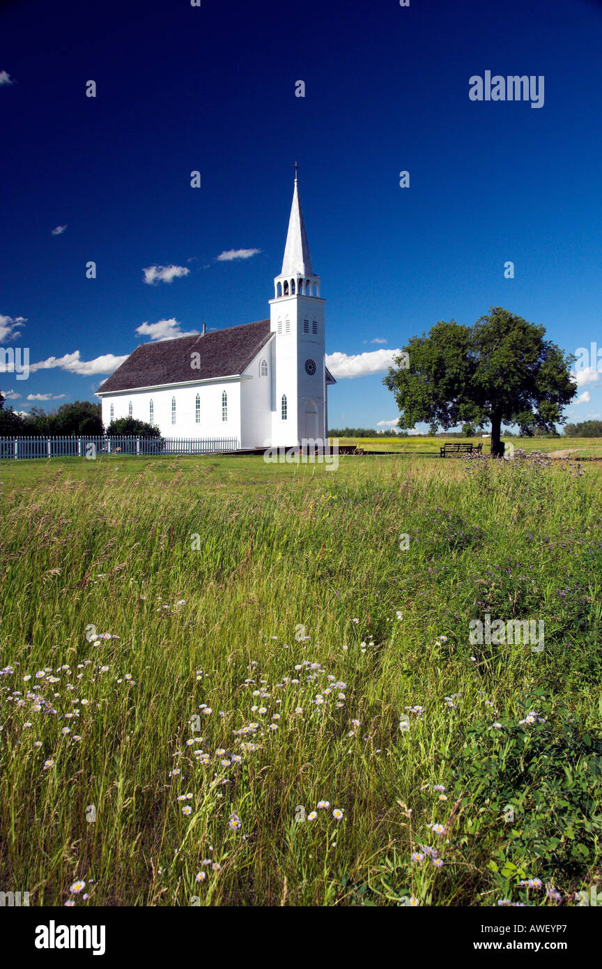The historic St Antoine de Padoue Church at Batoche Saskatchewan Canada ...