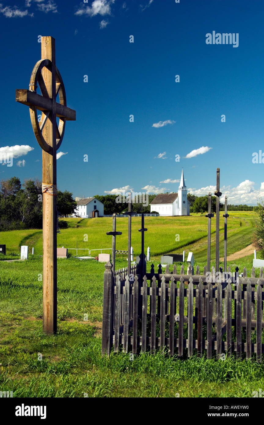 The historic Metis cemetery at Batoche Saskatchewan Canada Stock Photo ...
