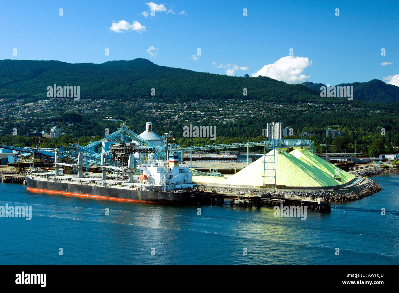 Industrial ore loading facilities in the Port of Vancouver British ...