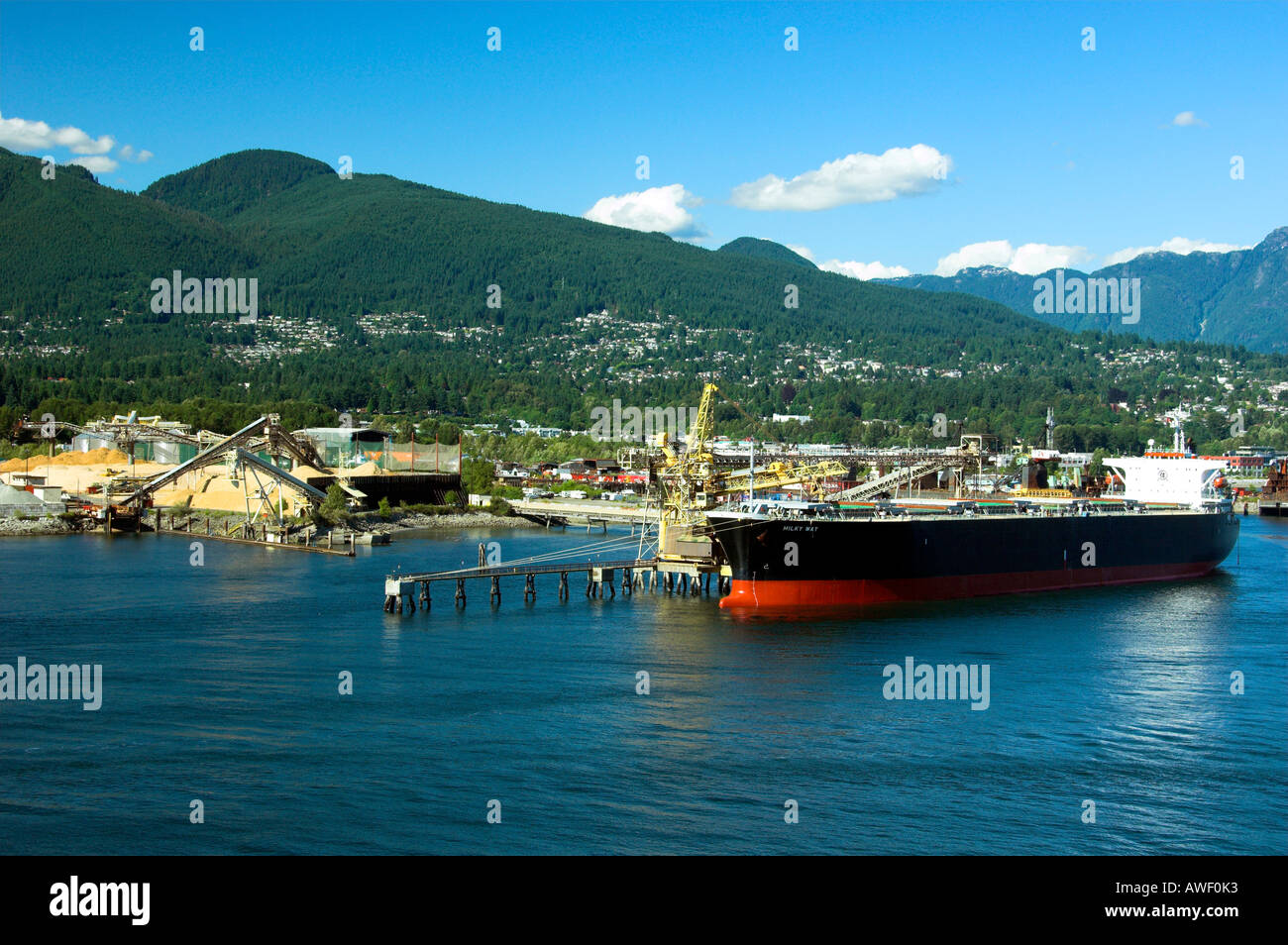 Industrial ore loading facilities in the Port of Vancouver British ...