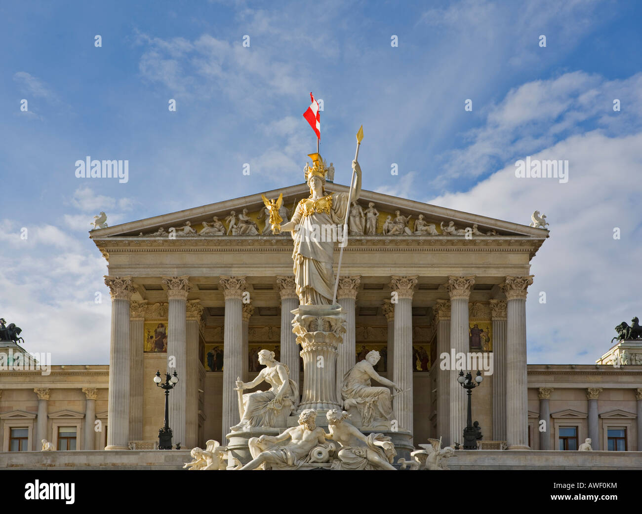 Austria parliament statue hi-res stock photography and images - Alamy