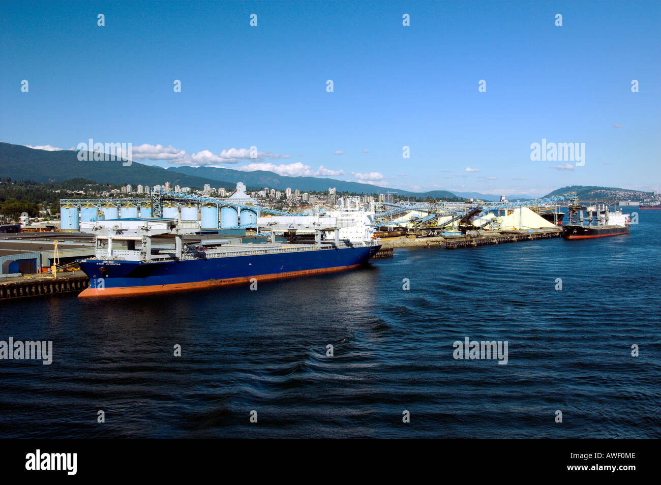 Industrial ore loading facilities in the Port of Vancouver British ...