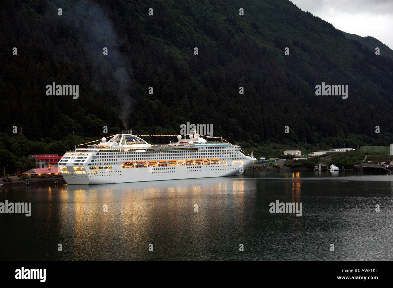 The cruise ship Dawn Princess in port in Juneau Alaska USA Stock Photo ...