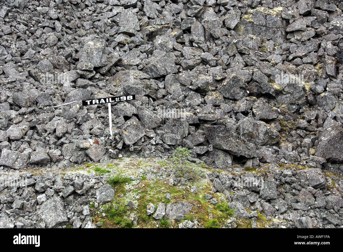 The gold rush trail through the rugged mountains of Alaska USA Stock ...