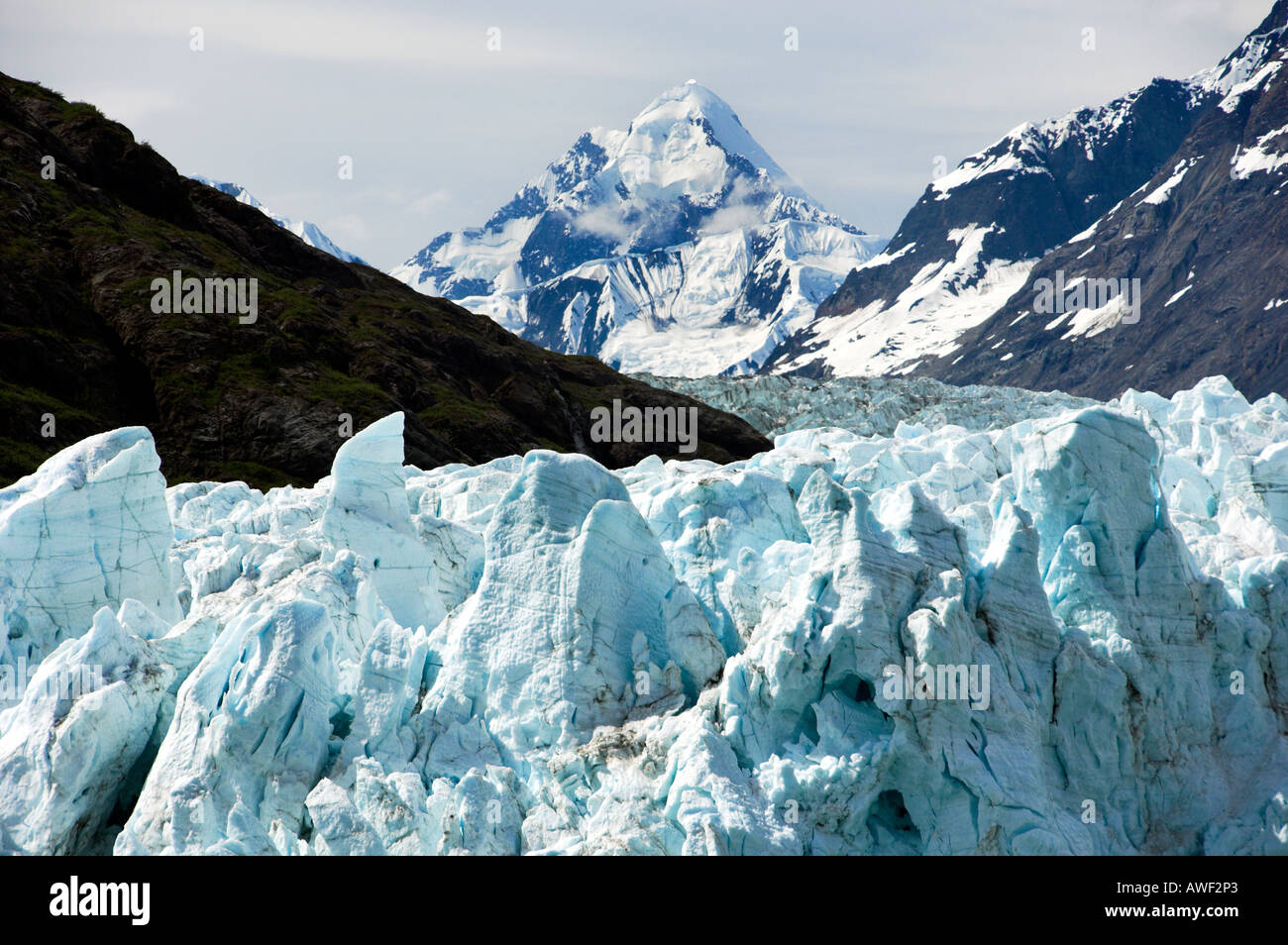 The Margerie Glacier in Tarr inlet in Glacier Bay National Park Alaska ...