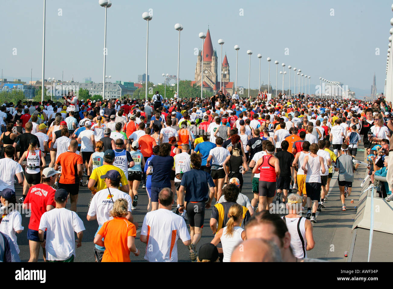 Back shot people running marathon hi-res stock photography and images ...