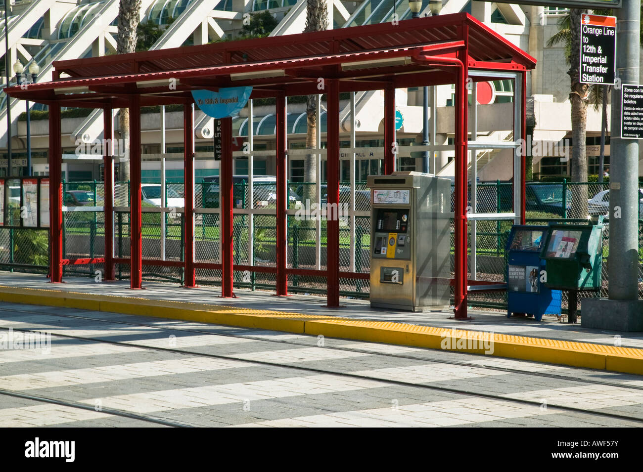 Convention Center MTS Trolley station San Diego, California, USA Stock ...