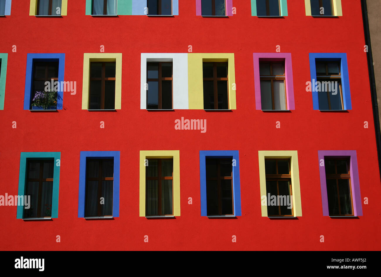 multi colour multi windows Stock Photo - Alamy