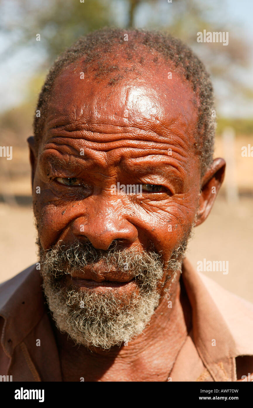 Portrait of a man, Cattlepost Bothatoga, Botswana, Africa Stock Photo ...