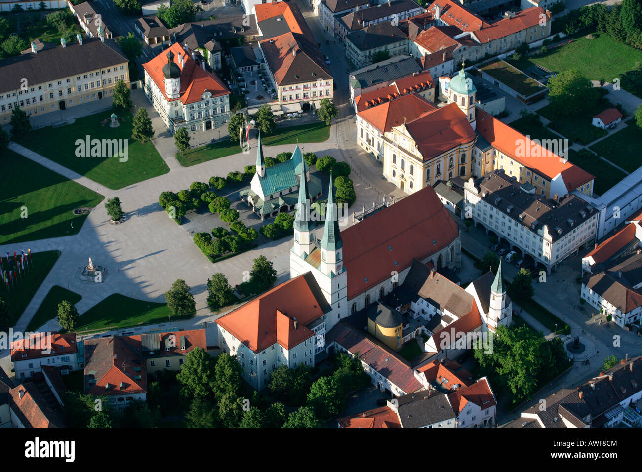 Aerial view of Grace Chapel (Gnadenkapelle) and Chapel Square in the ...