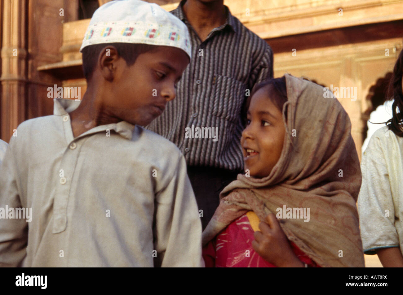 Delhi India Masjid Mosque Children Stock Photo - Alamy