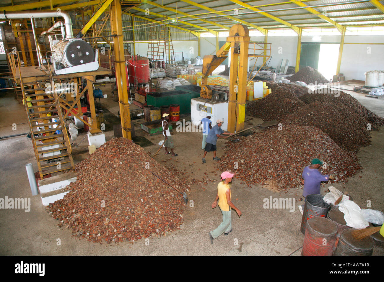 Industrial coconut processing, Georgetown, Guyana, South America Stock ...