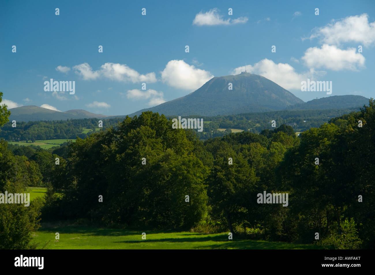 The Volcano Puy de Dome in the Auvergne near Clermont Ferrand, France ...