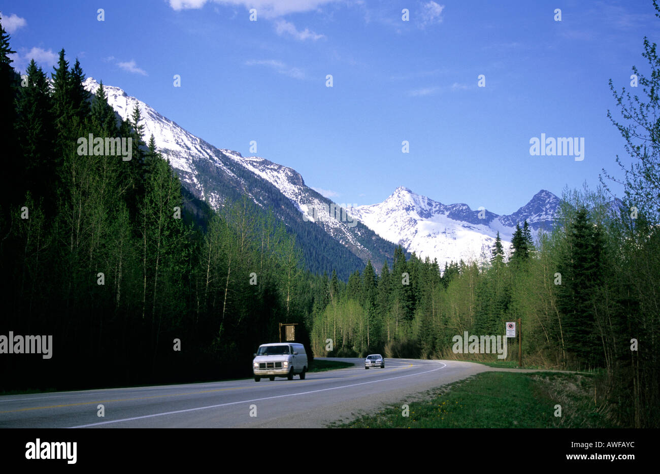 The Trans-Canada Highway at Roger's Pass, British Columbia, Canada ...