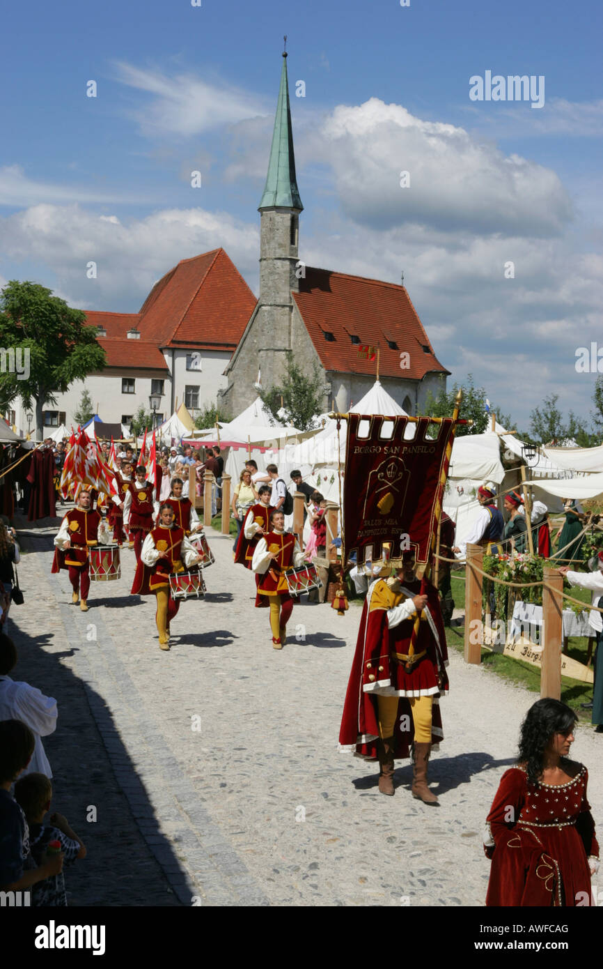 Medieval festival in Burghausen, Upper Bavaria, Bavaria, Germany ...