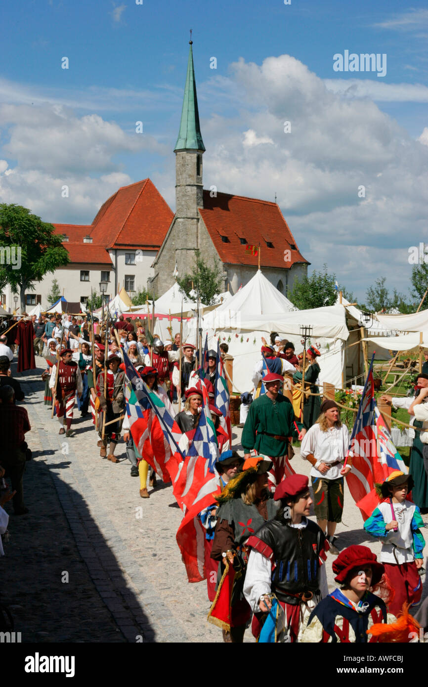 Medieval festival, Burghausen, Upper Bavaria, Bavaria, Germany, Europe ...
