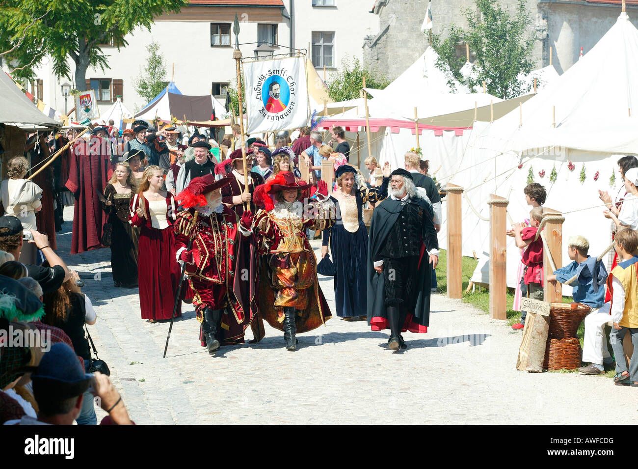Medieval festival, Burghausen, Upper Bavaria, Bavaria, Germany, Europe ...