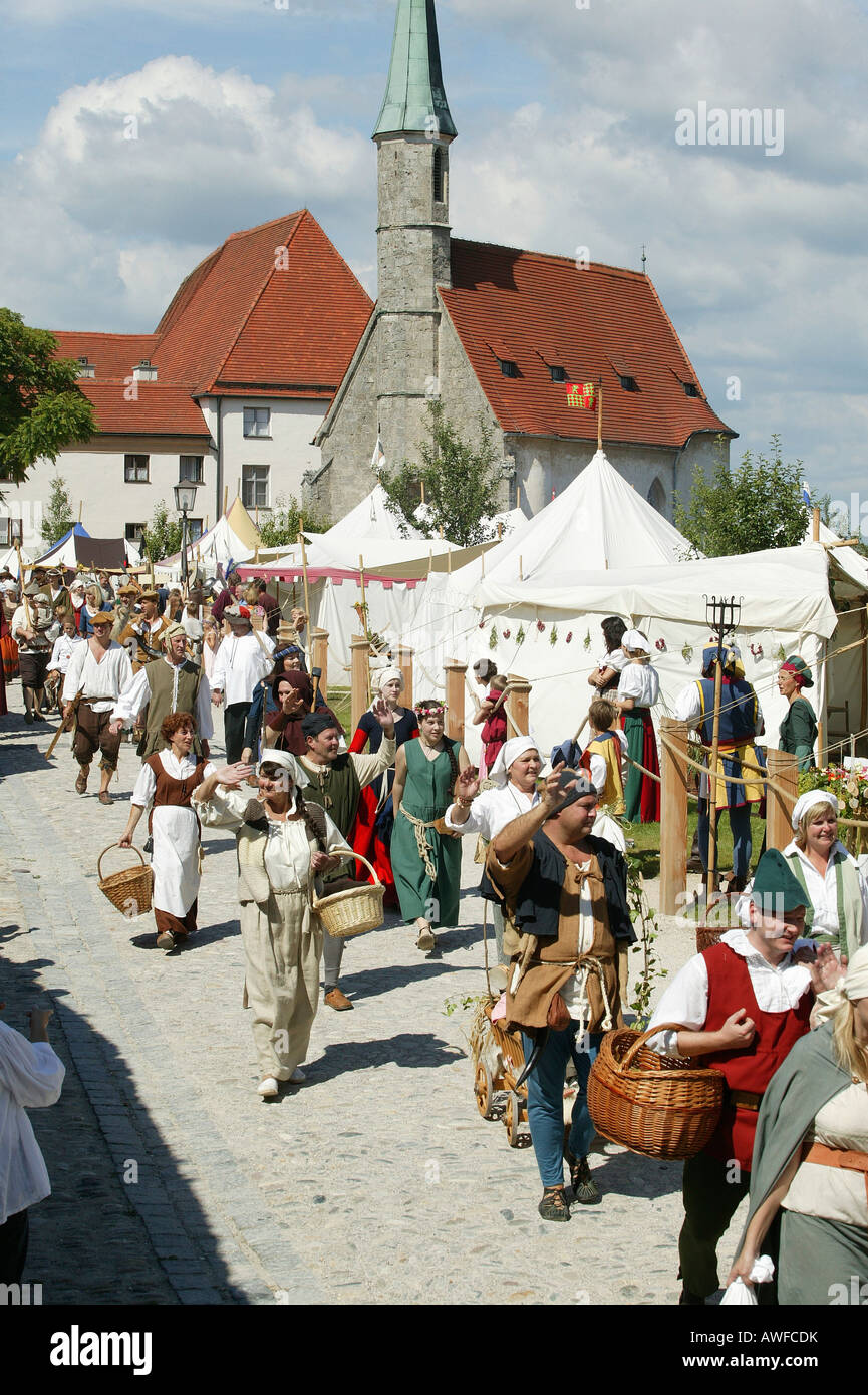 Medieval festival, Burghausen, Upper Bavaria, Bavaria, Germany, Europe ...