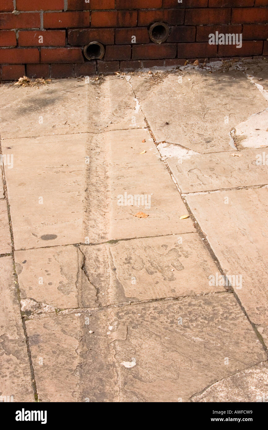 Rainwater channels for garden run off chiselled into Victorian ...
