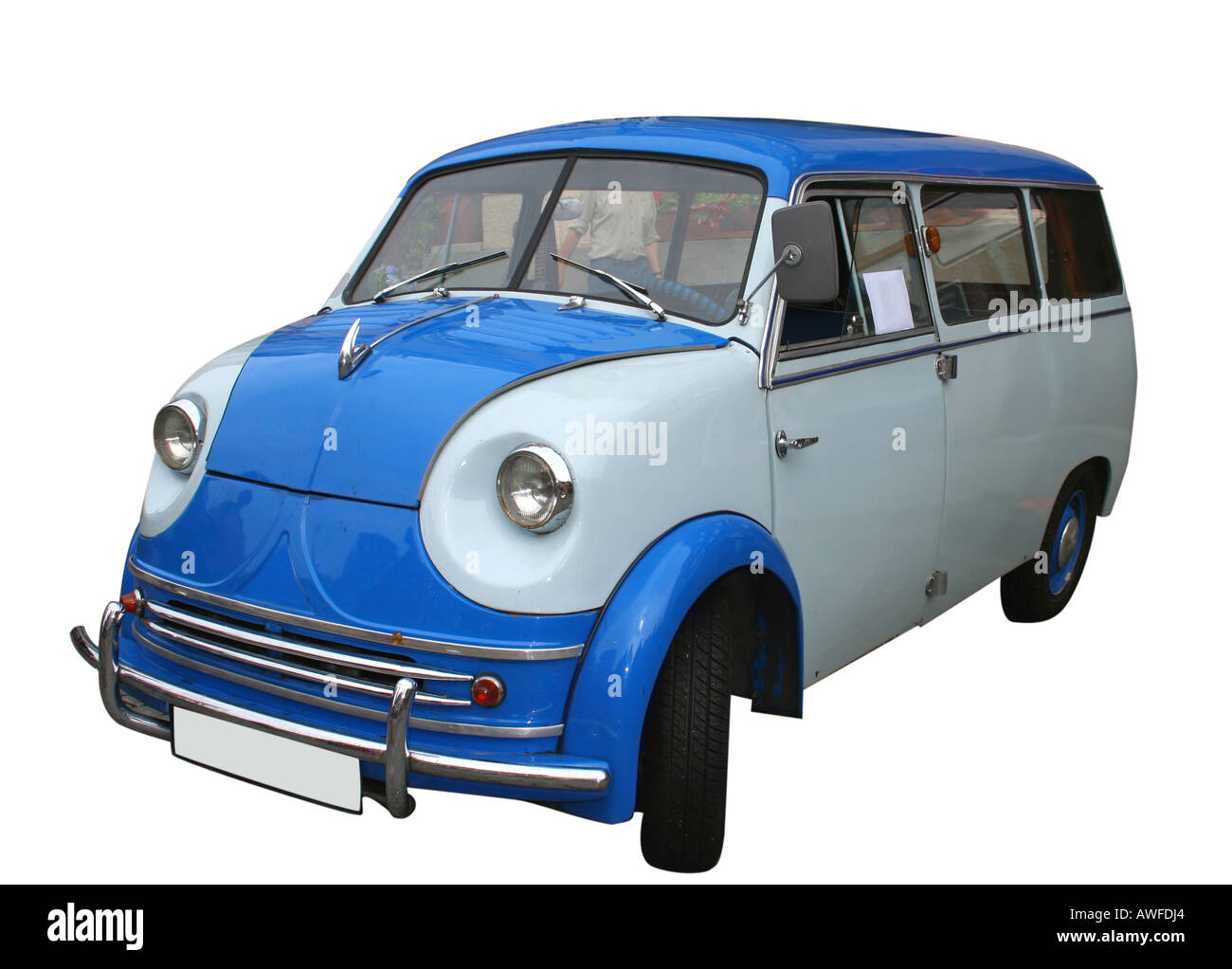 blue oldtimer van Stock Photo - Alamy